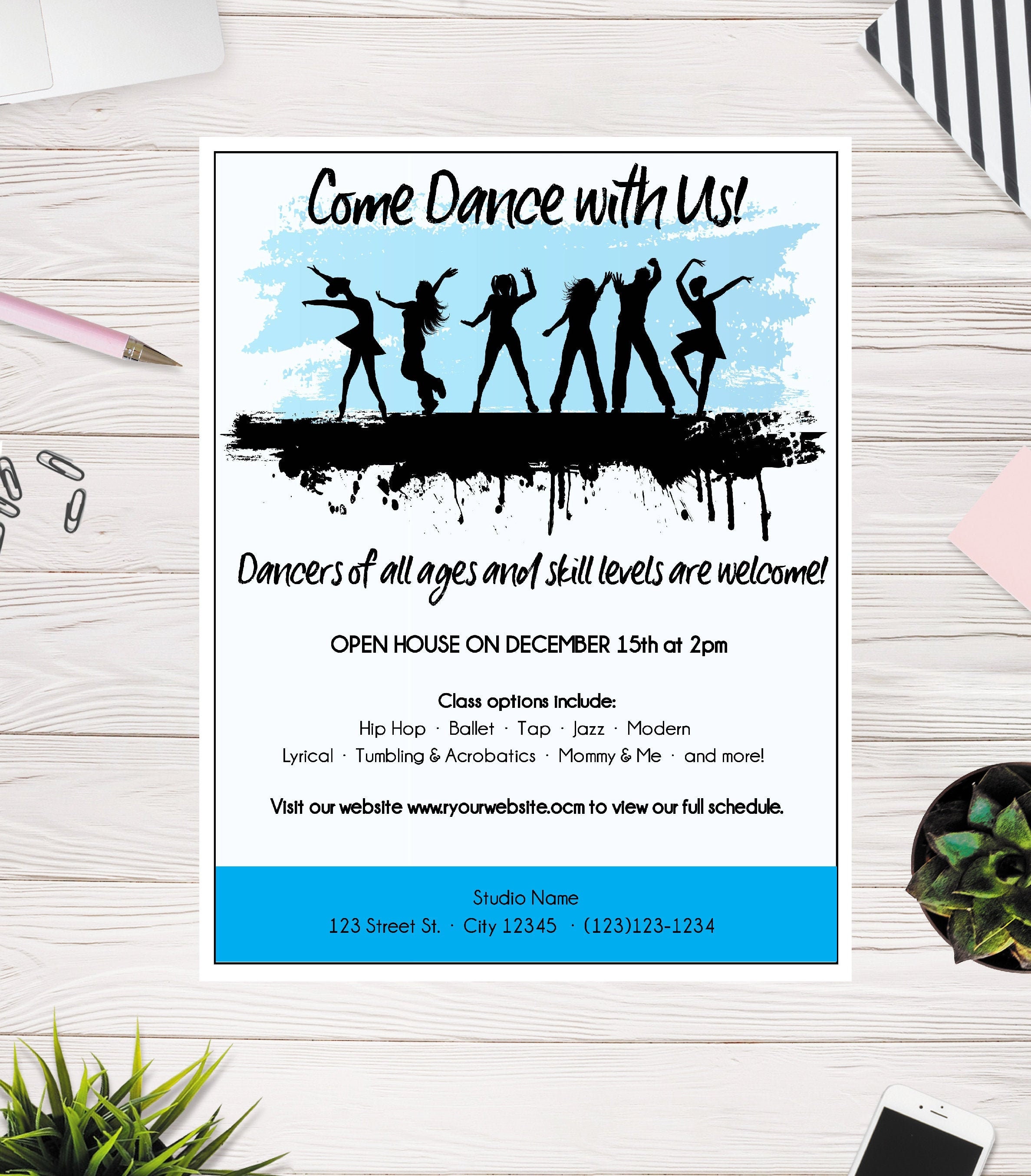 Dance Camp Flyer Etsy