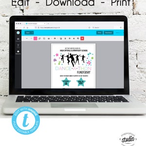 Dance-a-thon Event Flyer Template | Dance Fundraiser Event | School ...