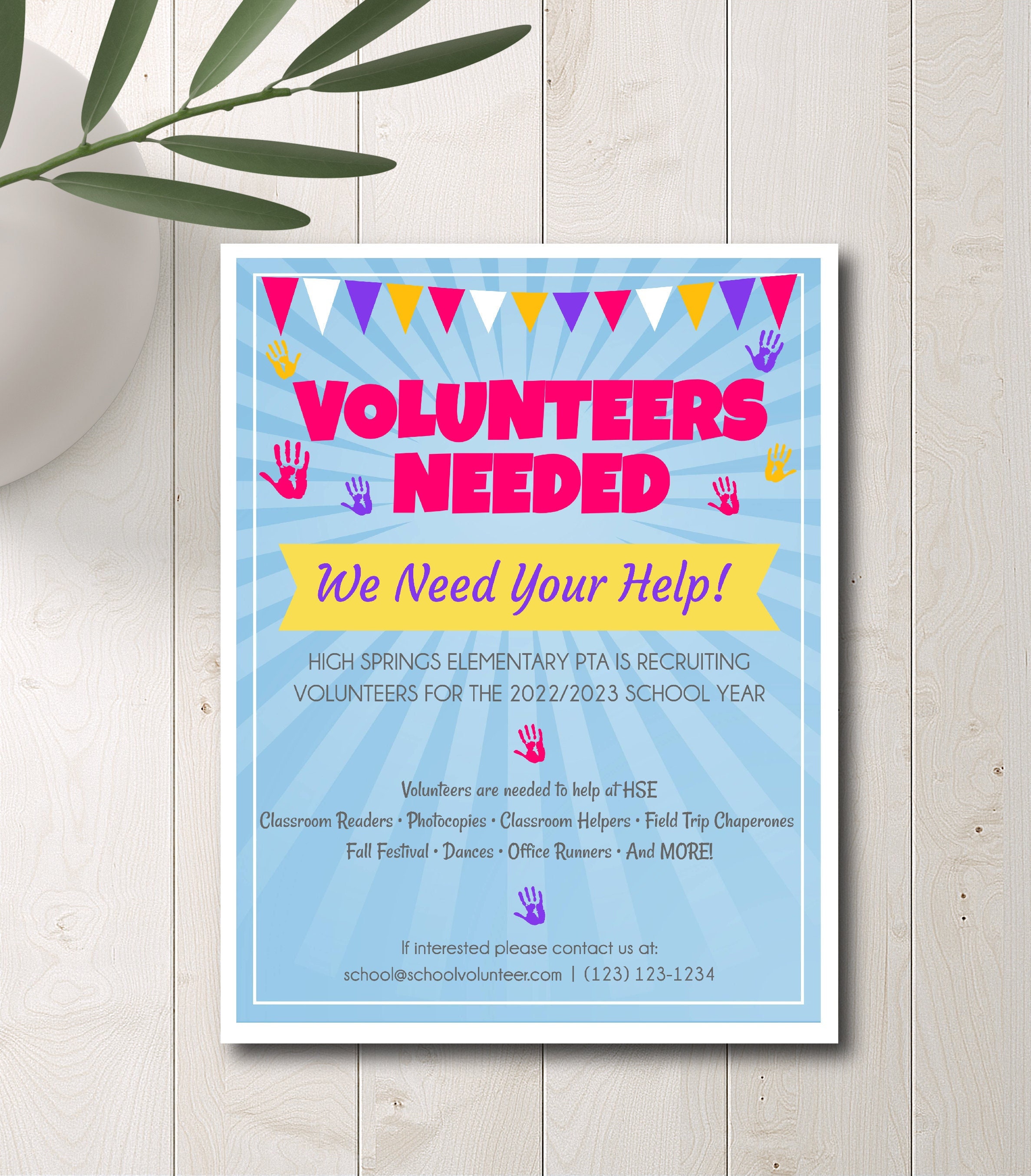 Volunteer Poster Template
