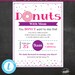 Donuts With Dad Flyer Template | Donuts With Mom Flyer | PTA, PTO ...