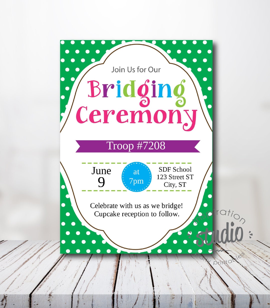 Bridging Invite Template, Bridging Ceremony Invitation, Custom ...