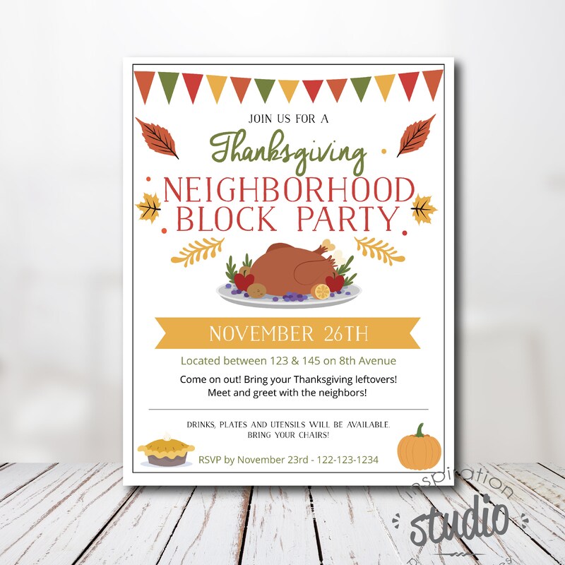Block Party Flyer - Etsy