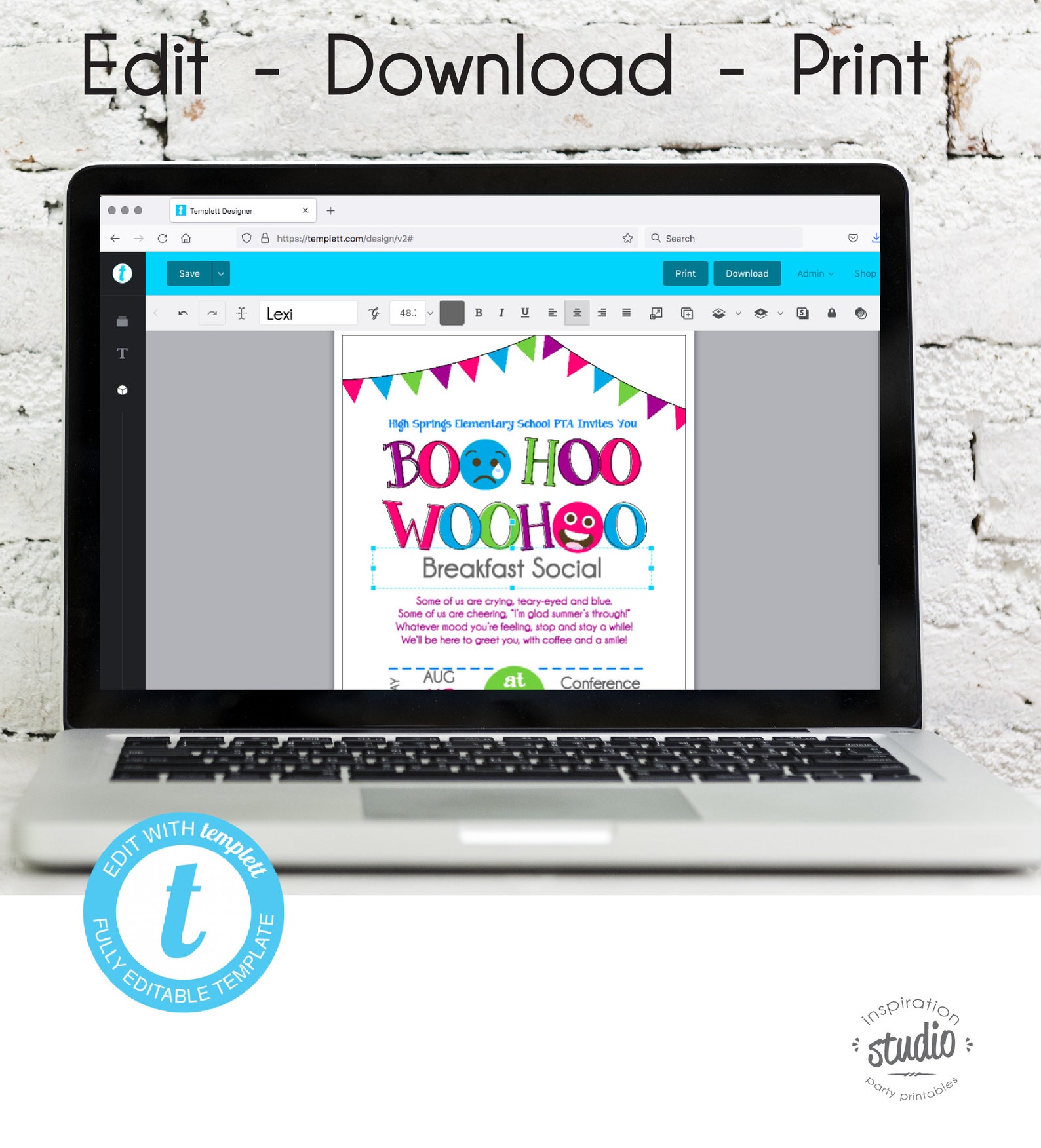 Boohoo Woohoo School Flyer Template First Day of School - Etsy