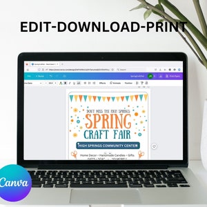 Customizable Spring Craft Fair Flyer Template | It Can Be Used for ...
