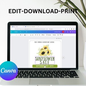 Sunflower Fundraiser Flyer Template, Suitable for Schools, Churches ...