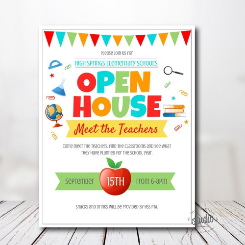 Editable Back to School Open House Meet the Teacher Flyer - Etsy