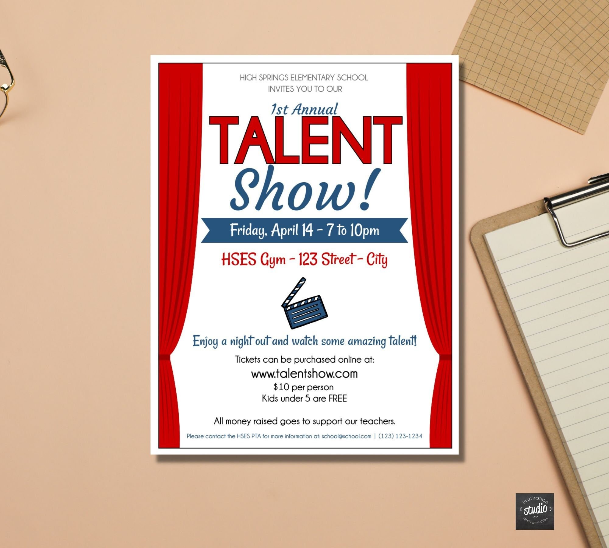 Talent Show Poster Handmade