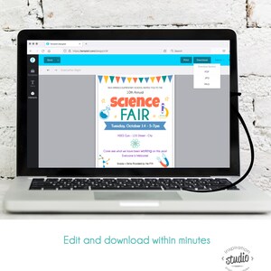 Science Fair Event Flyer Template, School Science Night Flyer Template ...