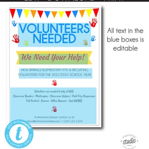 Volunteers Needed Flyer Template | Back to School Flyer | Volunteer ...