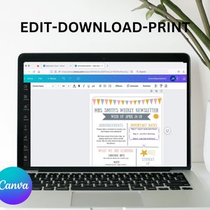 Editable Weekly Teacher Newsletter Template, Notes to Parents Template ...