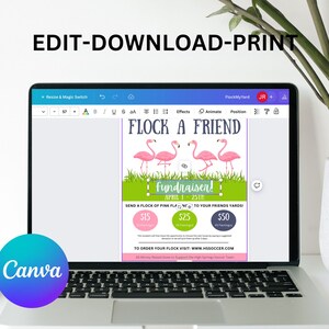 Flock My Yard Fundraiser Flyer Template | You've Been Flocked ...