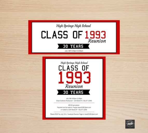 High School Reunion Social Media Templates, College Reunion, Pick your ...