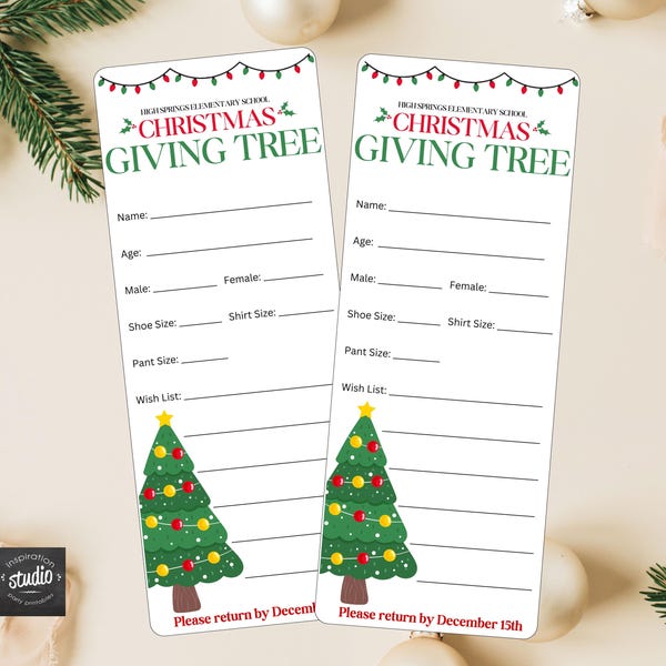 Giving Tree Template - Etsy