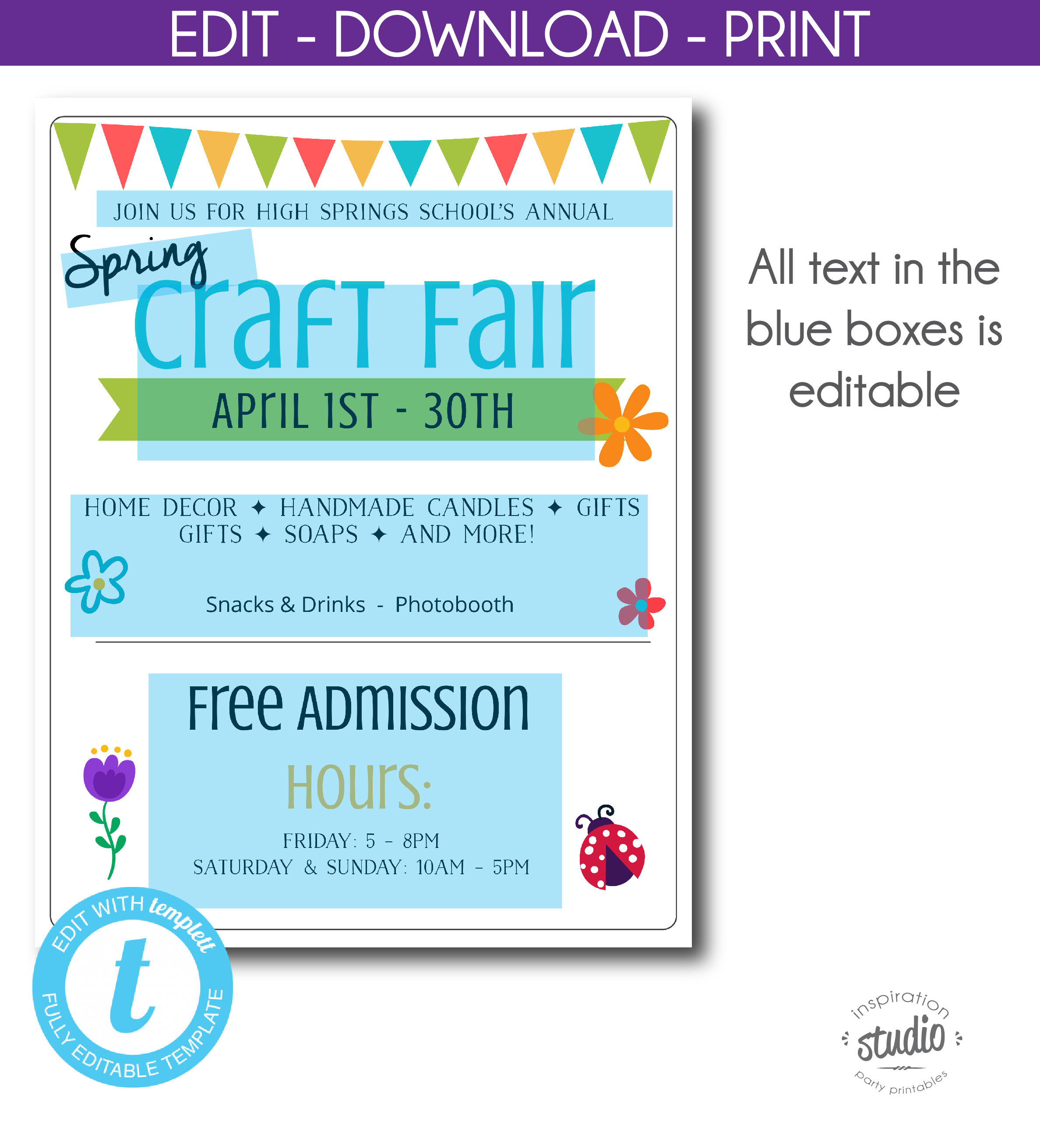 Craft Fair Flyer Template Free Download
