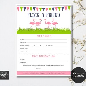Flock My Yard Fundraiser Flyer, Order Form and Yard Sign Templates ...