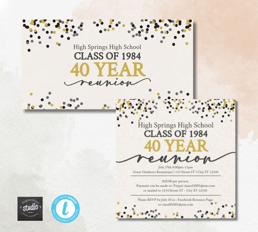 High School Reunion Social Media Templates, Event Cover and Post Image ...