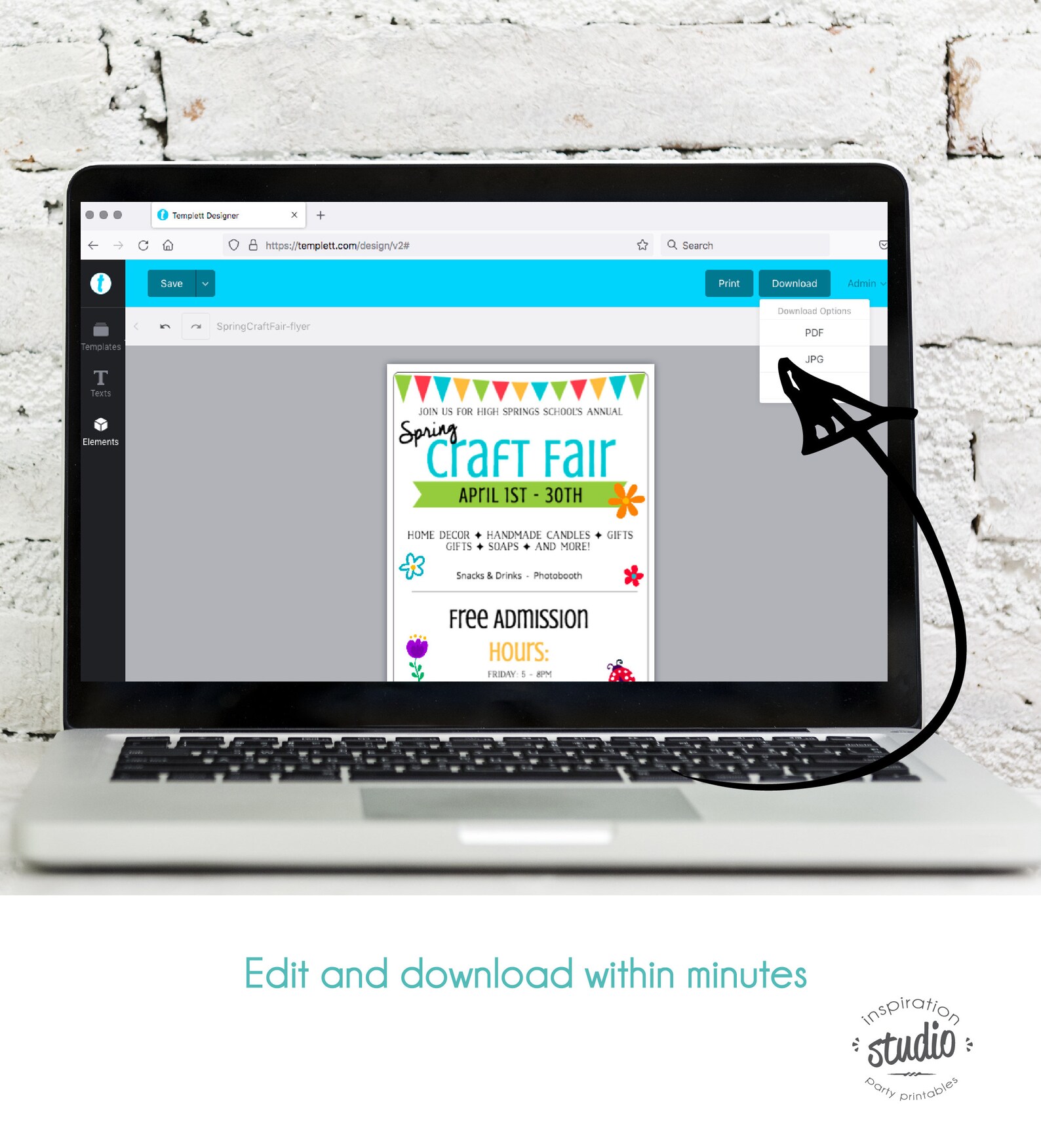 Spring Craft Fair Flyer Template | School, Church, PTA, PTO, Event ...