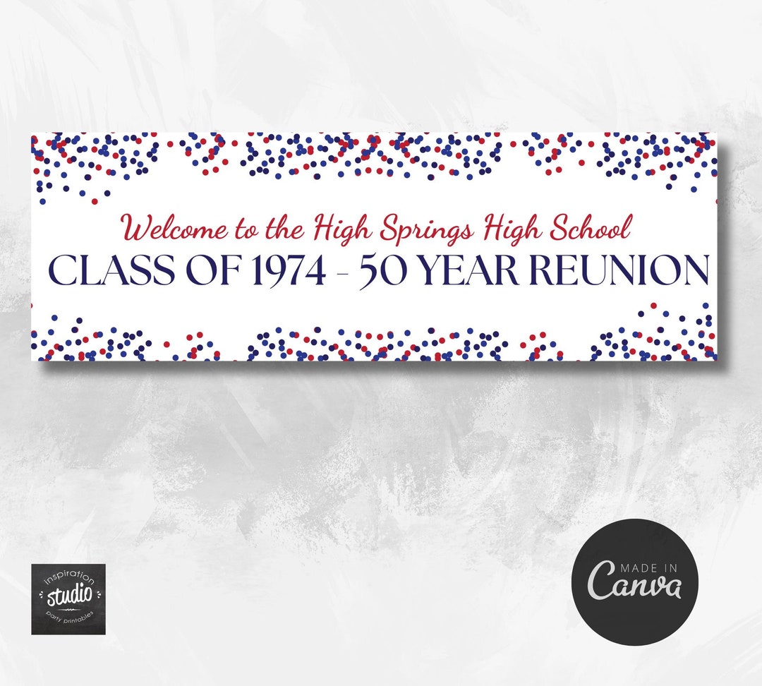 High School Reunion Canva Banner Template | Class Reunion | College ...