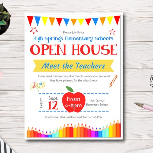 Back to School Open House Night Sign in Sheets Meet the - Etsy