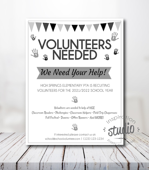 Volunteers Needed Flyer Template, Back to School Flyer, Volunteer Event ...