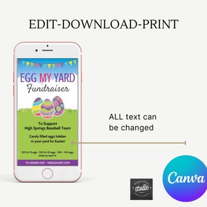 Editable Egg My Yard Text Flyer and Social Media Graphic | Easter ...