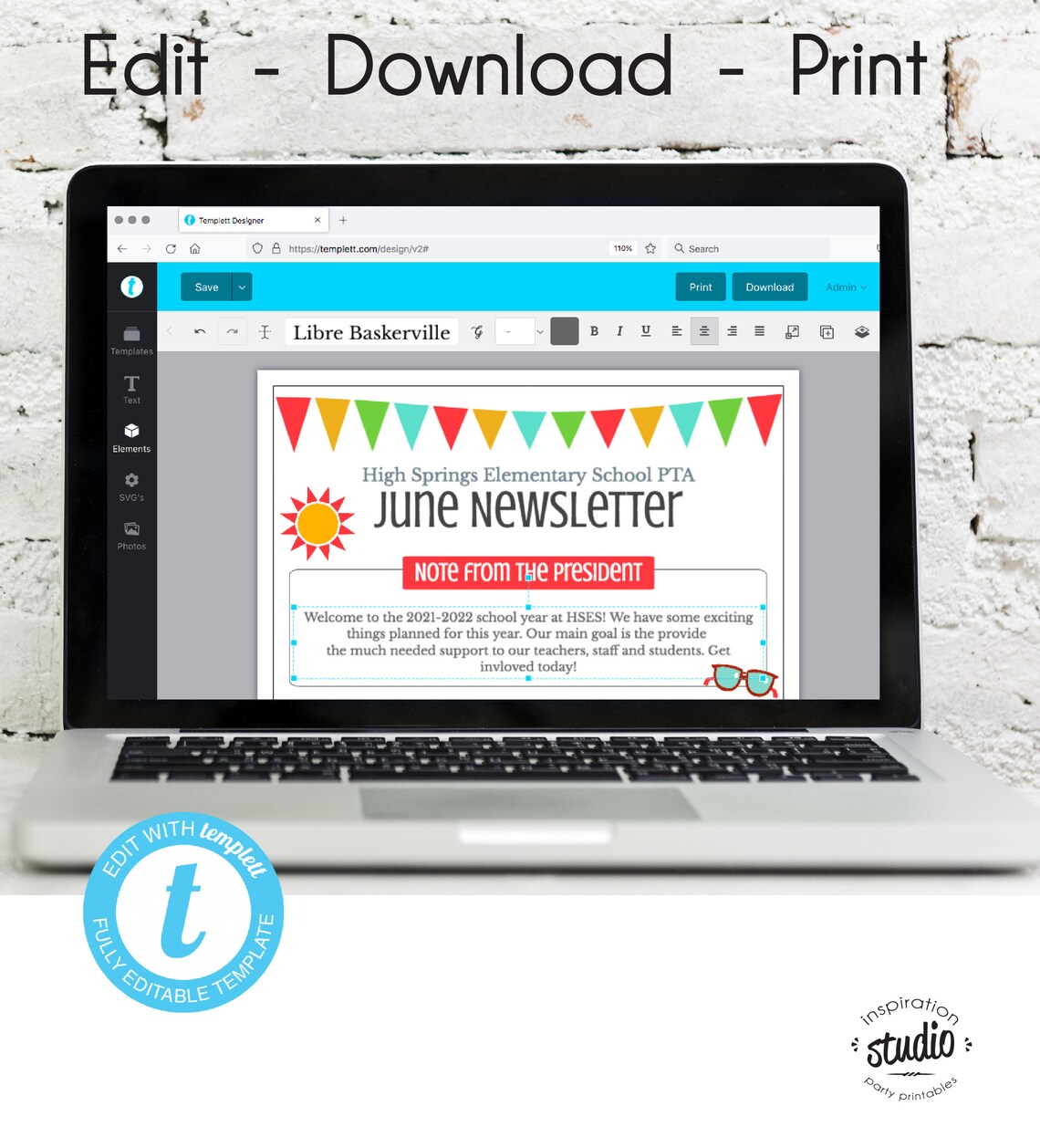 School Newsletter Template PTA PTO PTSA Newsletter - Etsy
