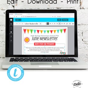 School Newsletter Template | PTA, PTO, PTSA, Teacher Newsletter ...