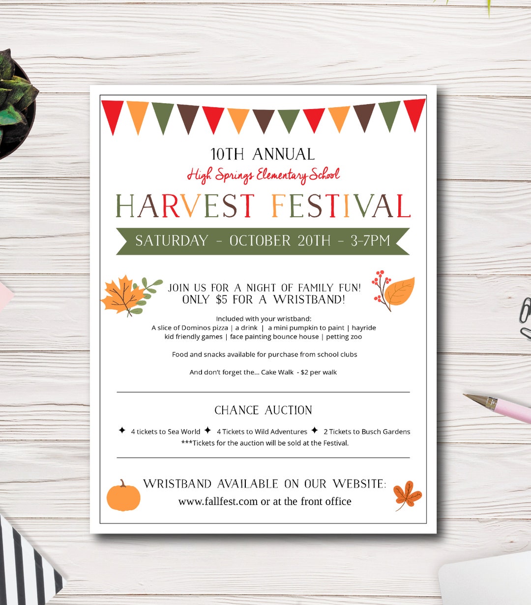 Harvest Festival Flyer Template, Fall Festival Flyer, Instant Download ...