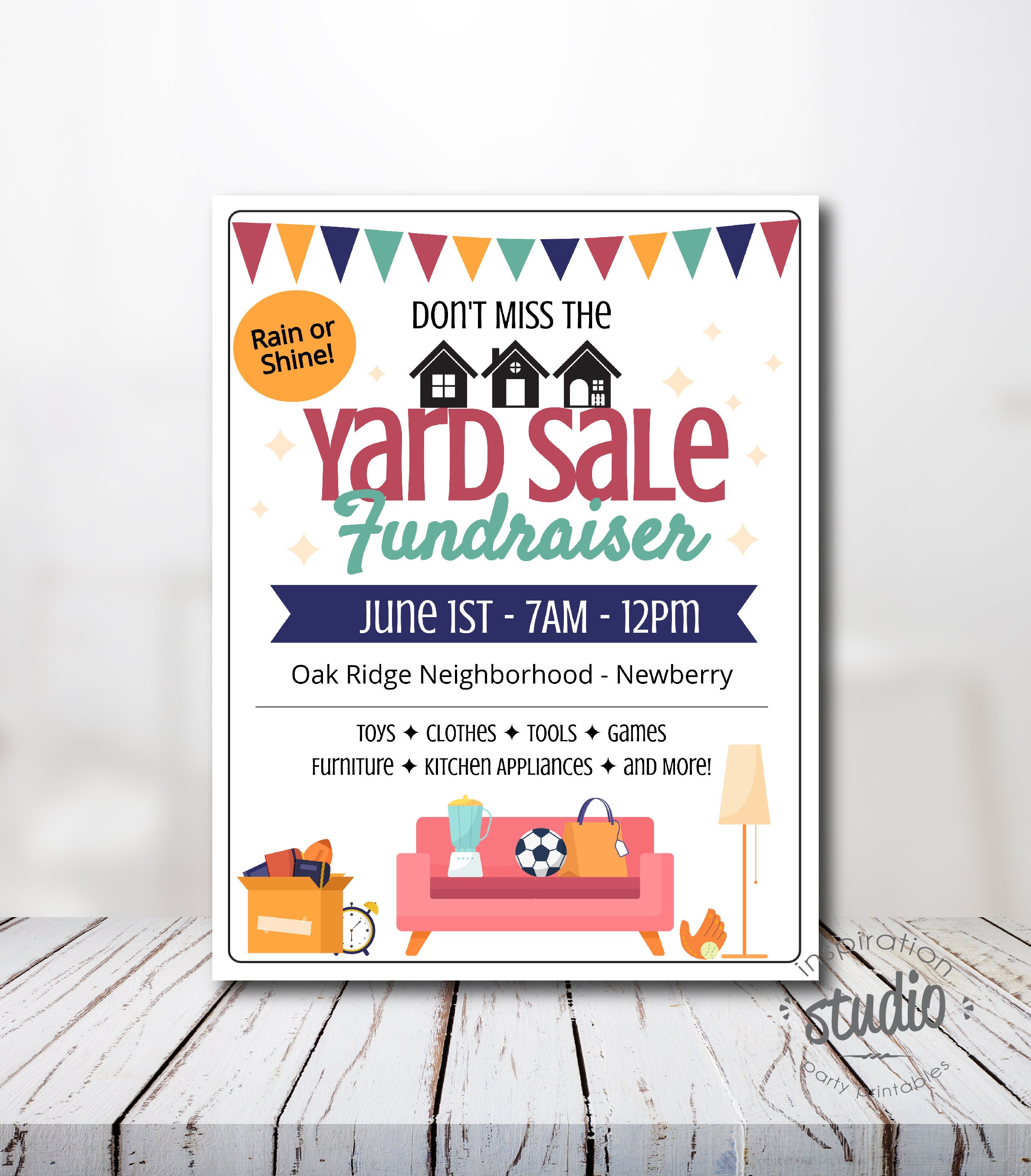 Garage Sale Fundraiser Template