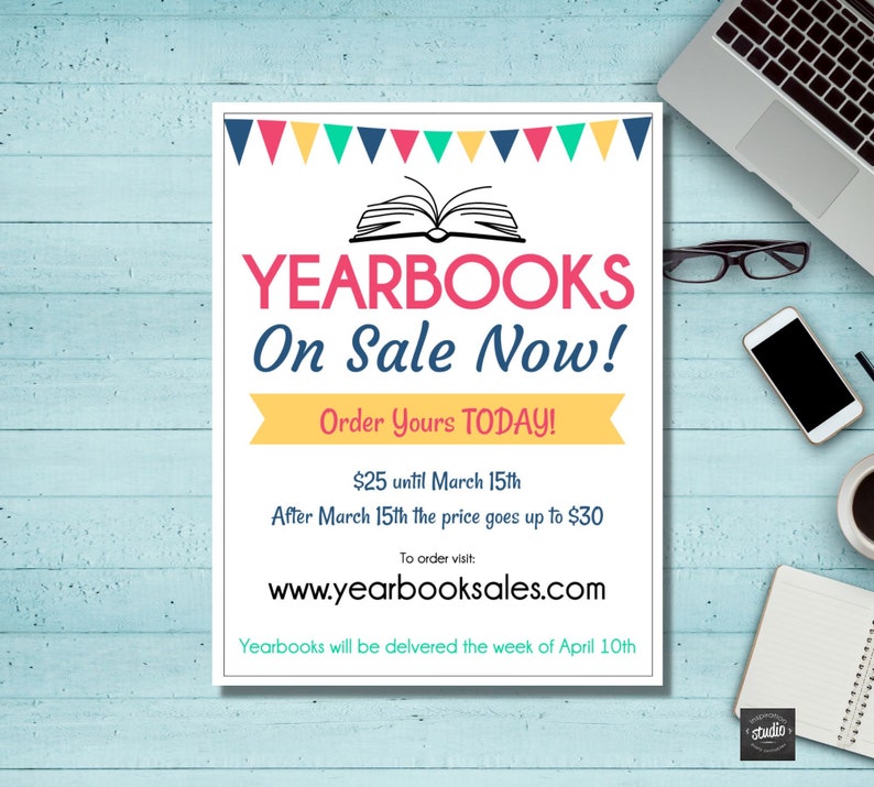Yearbook Sale Flyer Template, School Template, Yearbooks on Sale Flyer ...