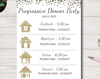 Progressive Dinner | Etsy