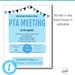 Meeting Announcement Flyer Easy to Use Template Edit - Etsy