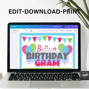 Editable Birthday Balloon Gram Flyer | School, PTA, PTO Fundraiser ...