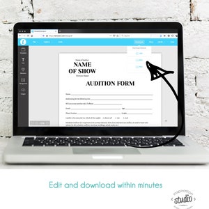 Audition Form Template | Play Audition | Director's Audition Form ...