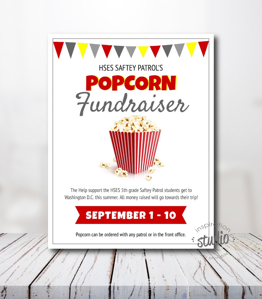 Popcorn Fundraiser Flyer Template, School Fundraiser Flyer Sport ...