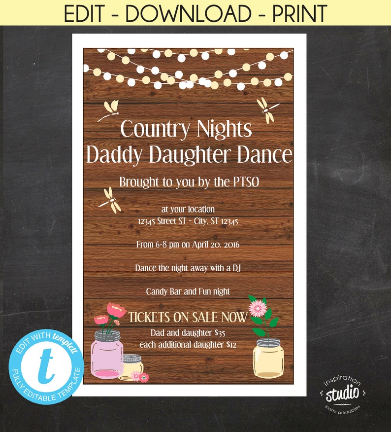 Country Nights Father Daughter Dance Daddy Daughter Dance | Etsy