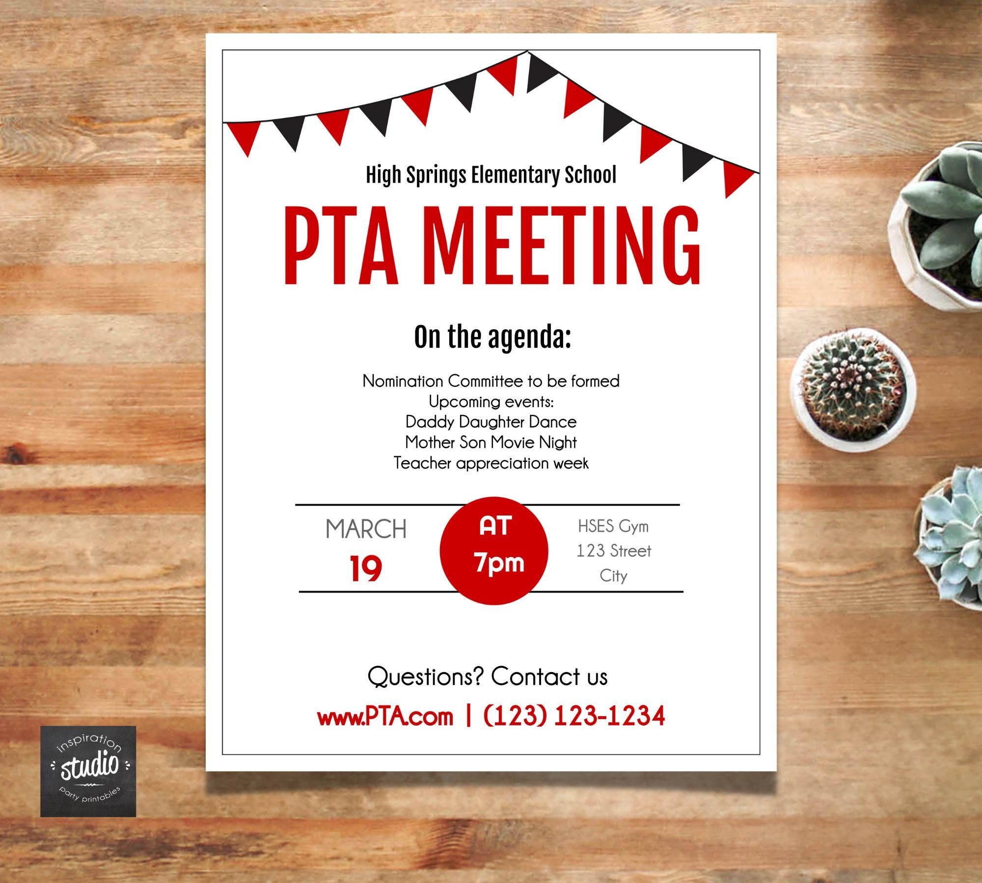 Meeting Announcement Template