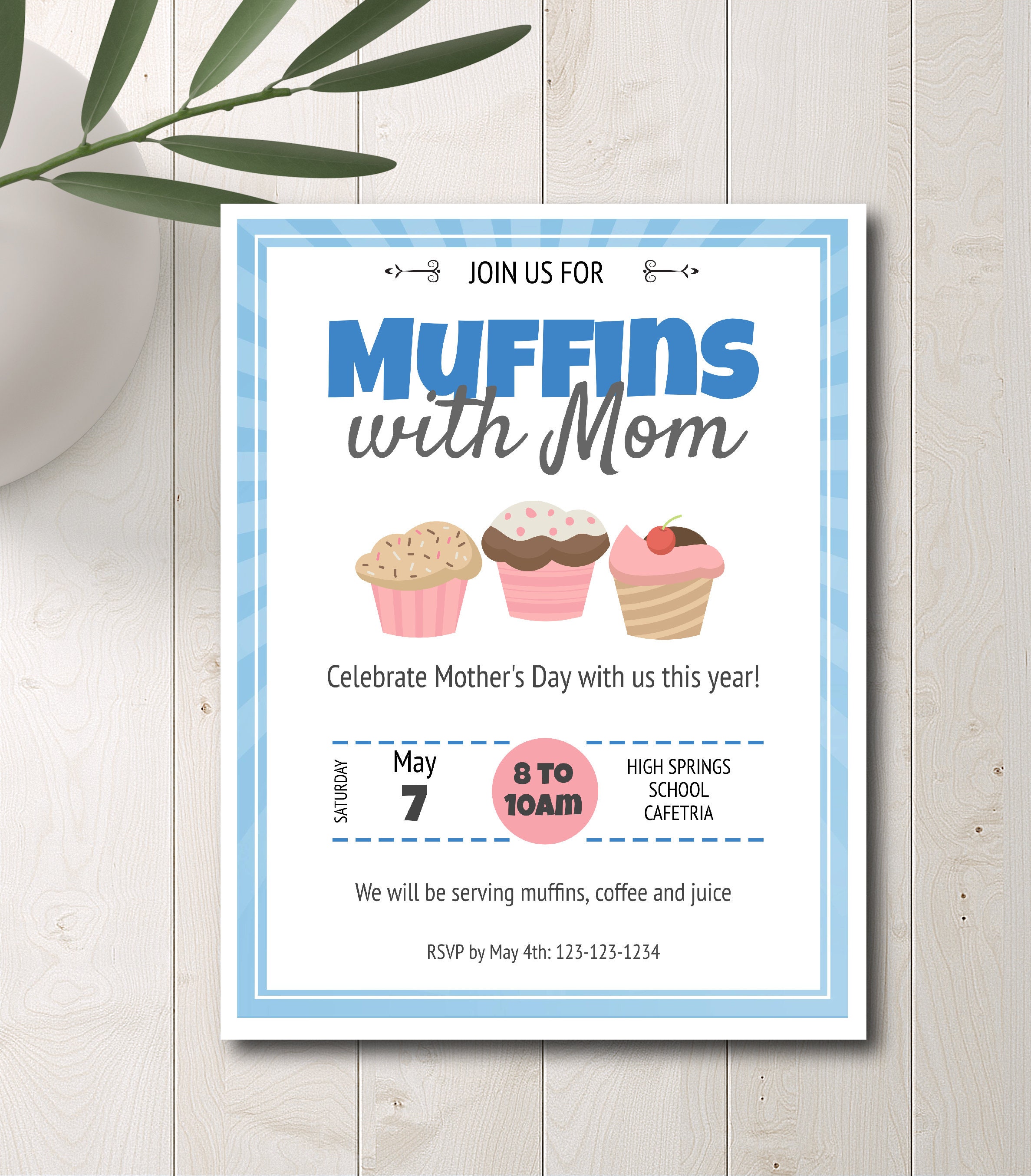 Muffins With Mom Flyer