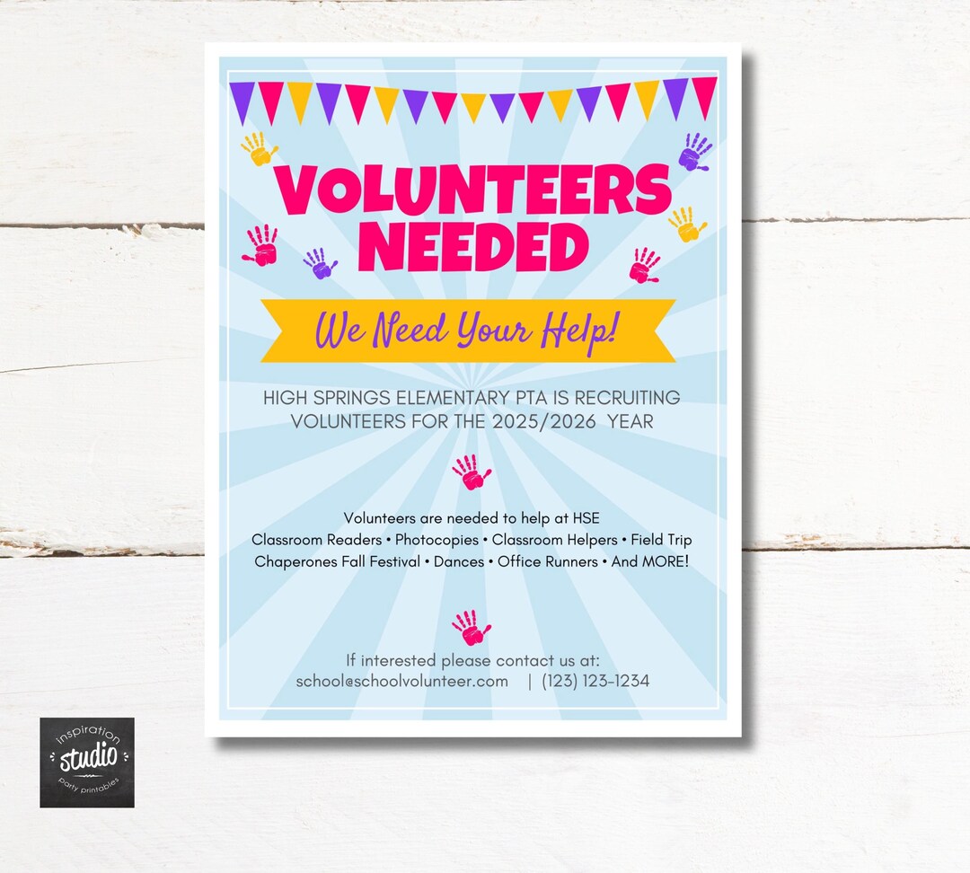 Volunteers Needed Flyer Template | Back to School Flyer | Volunteer ...