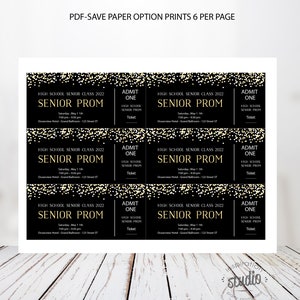 Senior Prom Tickets Junior Prom Tickets Event Tickets - Etsy