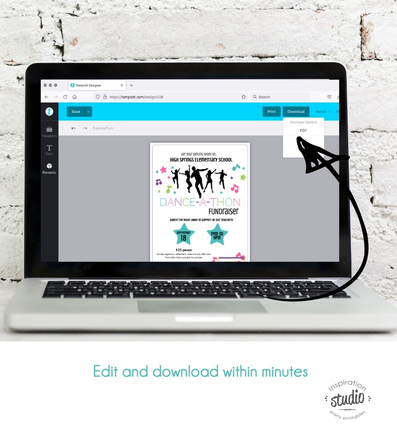 Dance-a-thon Event Flyer Template Dance Fundraiser School - Etsy Canada