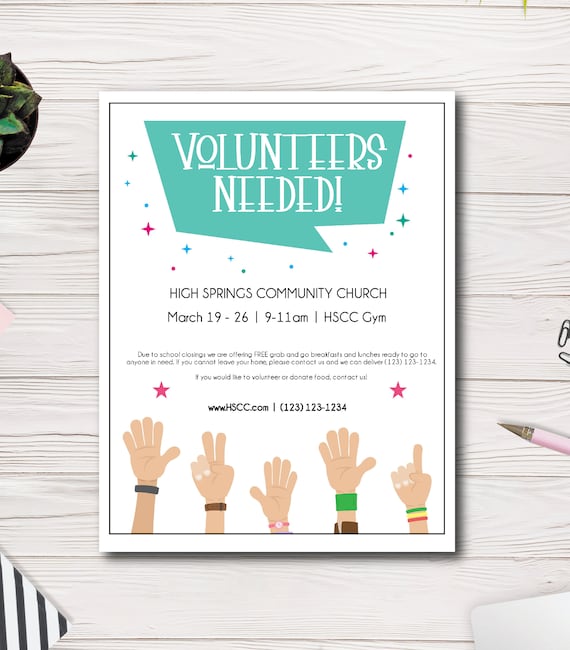 Volunteers Needed Flyer Template, School Event Flyer Template ...
