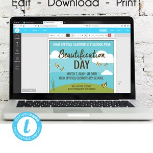 Beautification Day Flyer Template | School Clean up Day Flyer | Easy to ...