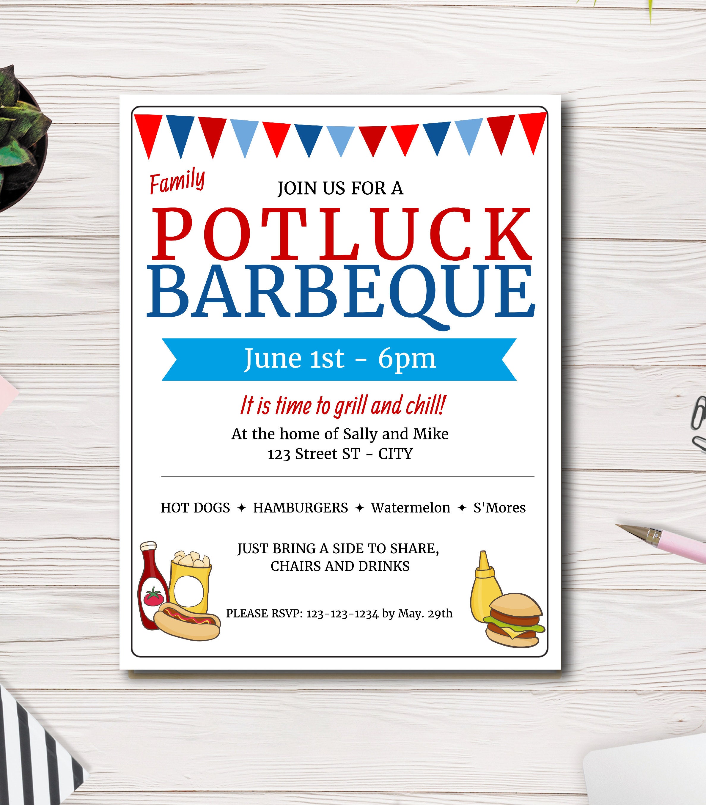 Potluck Party Poster