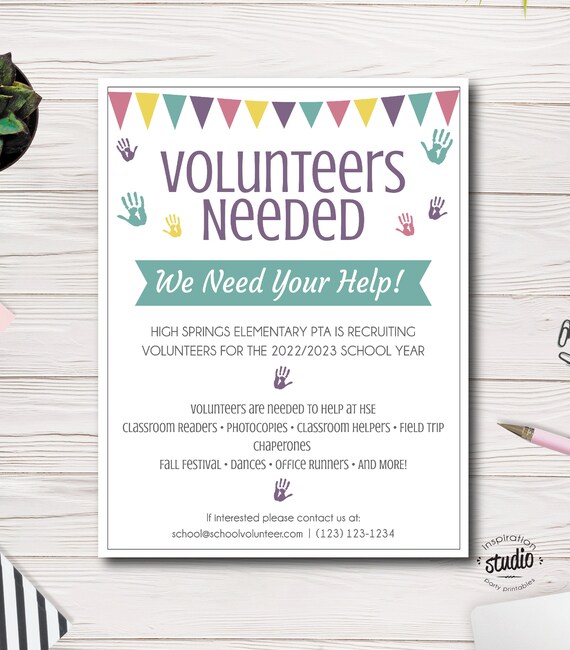 Volunteers Needed Flyer Template, Back to School, Charity Volunteer ...