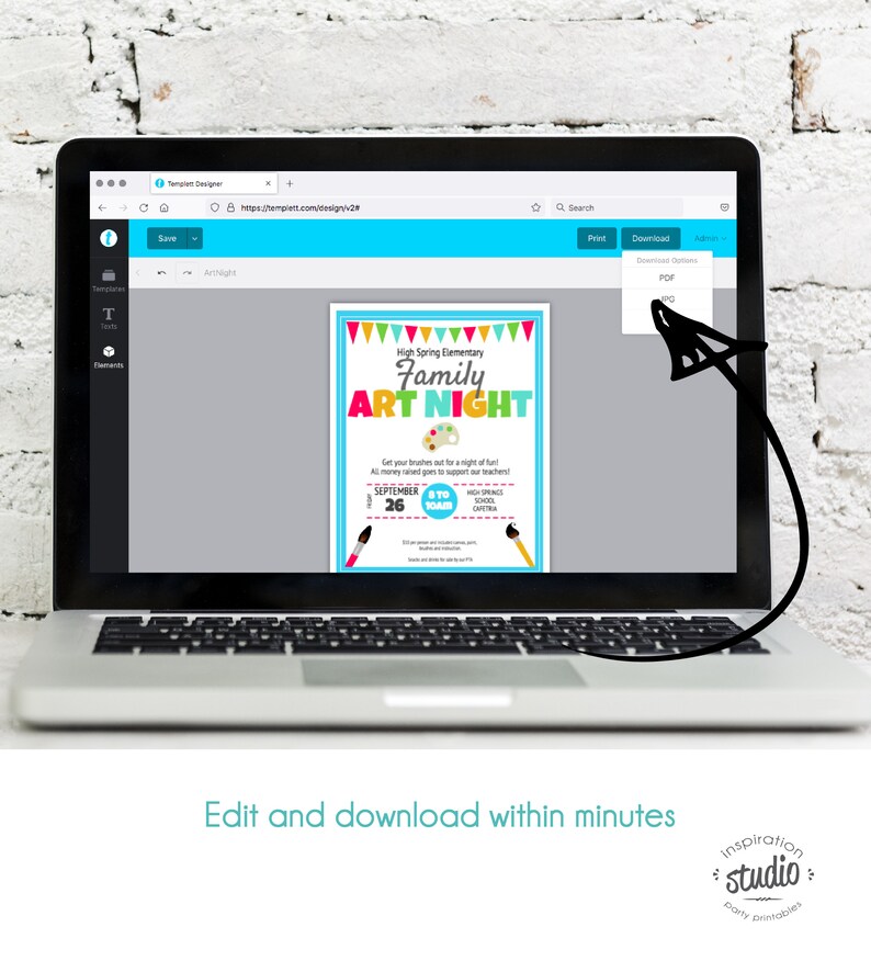 Family Art Night Event Flyer Template Painting Night | Etsy