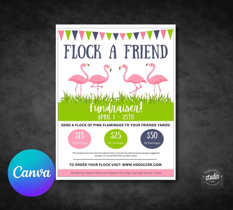 Flock My Yard Fundraiser Flyer Template | You've Been Flocked ...