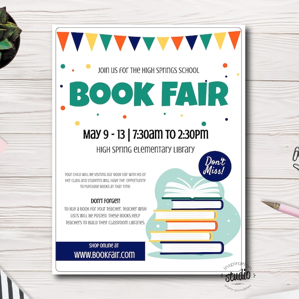 Library Flyer Template - Etsy