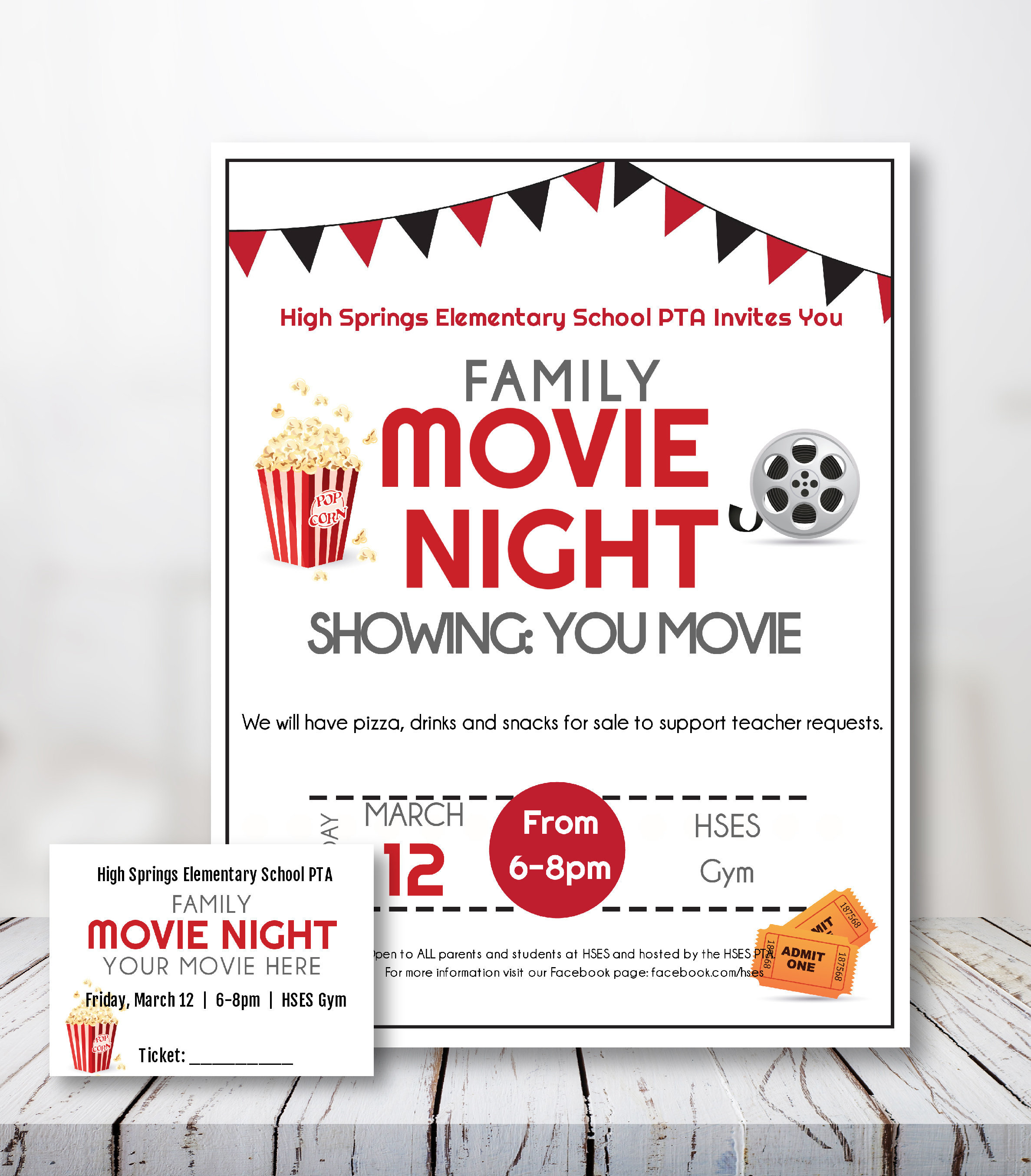 Movie Night Flyer Template Pages