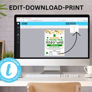 St. Patrick's Day Week Penny War Fundraising Flyer Template We Declare ...